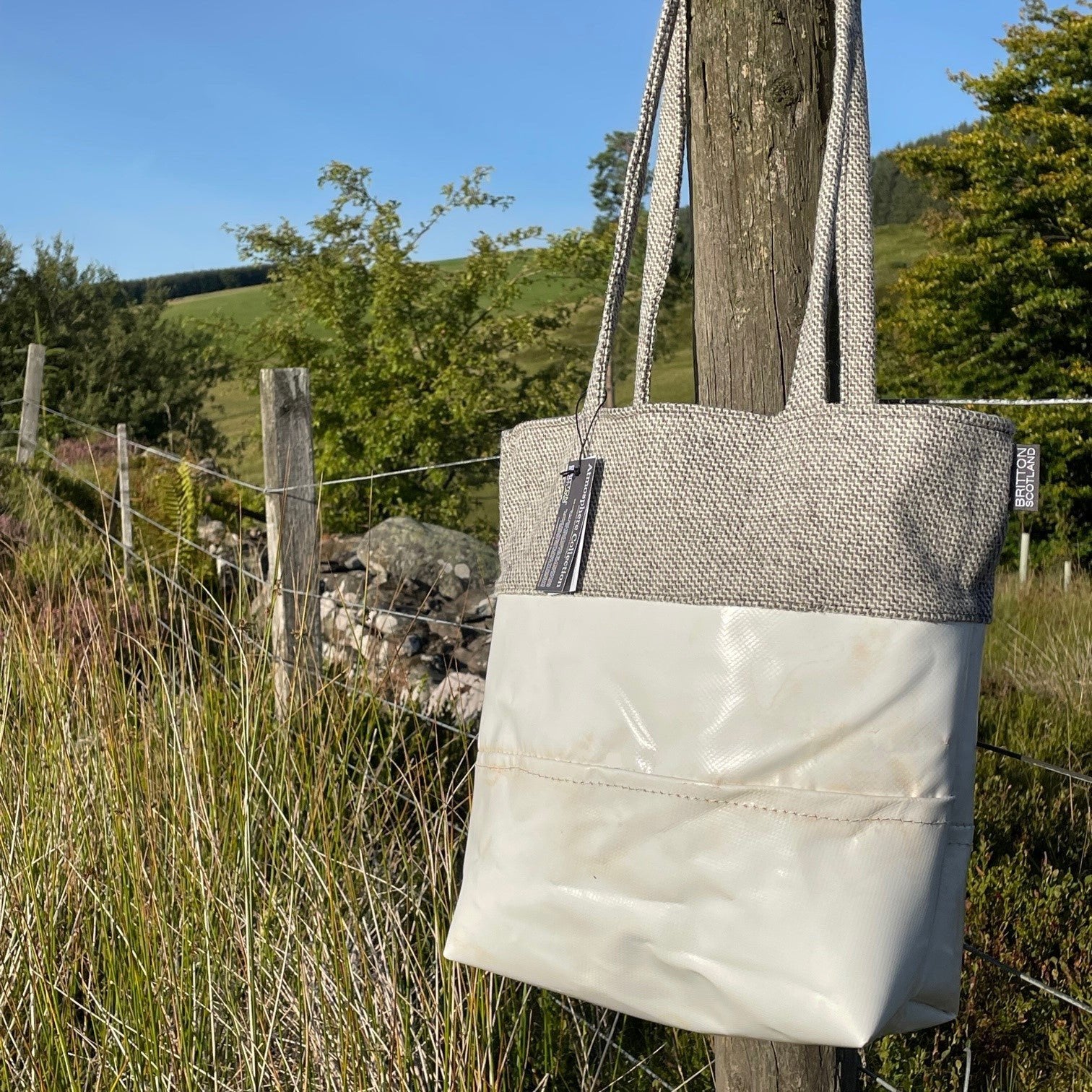 Harris Tweed Atmosphere Upcycled Tweed Tote | Britton SCOTLAND